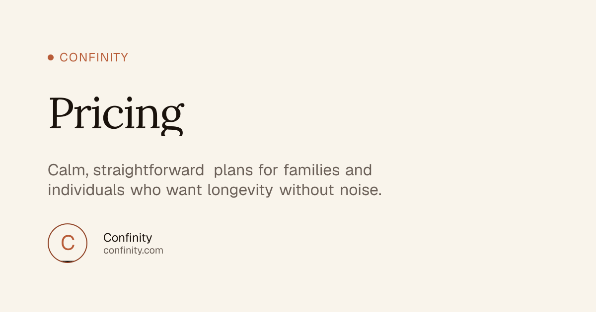 Pricing | Confinity